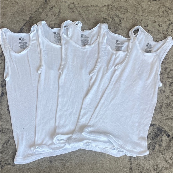 Hanes | Shirts & Tops | Hanes Classic White Tank Tops A04 | Poshmark